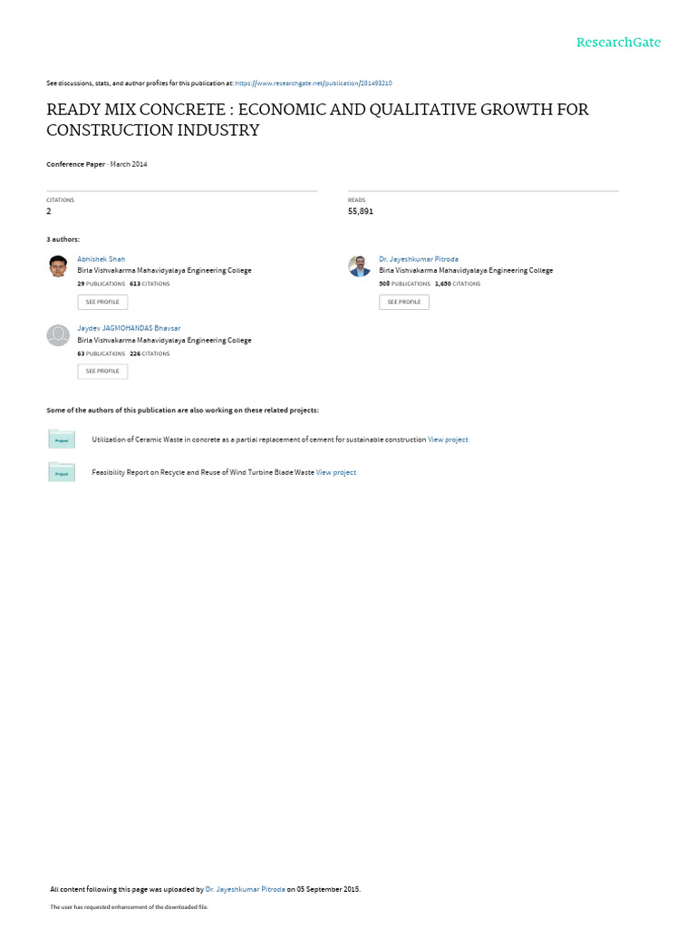 RMC | PDF | Concrete | Secondary Sector Of The Economy