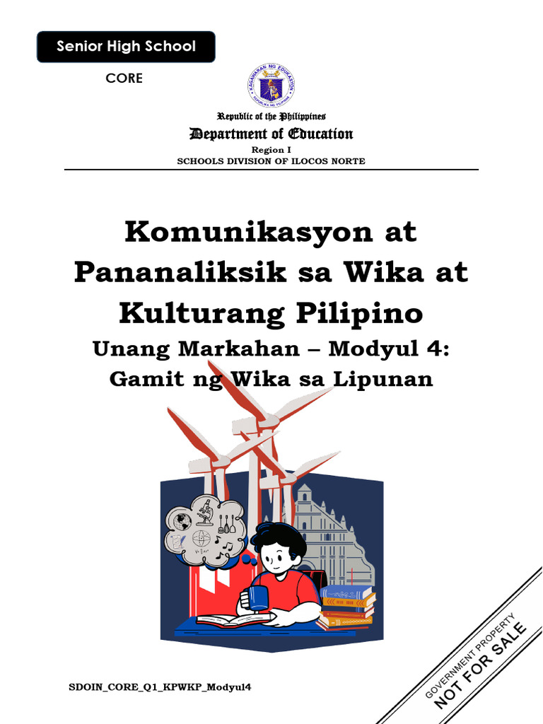 CORE - KPWKP - Q1 - Mod 4 - W3 - Gamit - NG - Wika - Sa - Lipunan | PDF