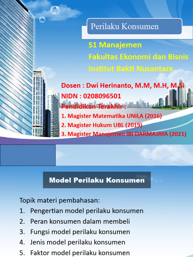 Materi 3-Perilaku Konsumen | PDF