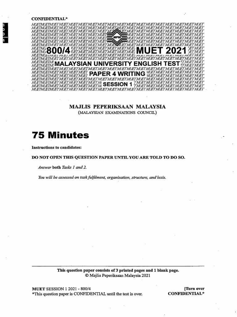 MUET (Writing) | PDF