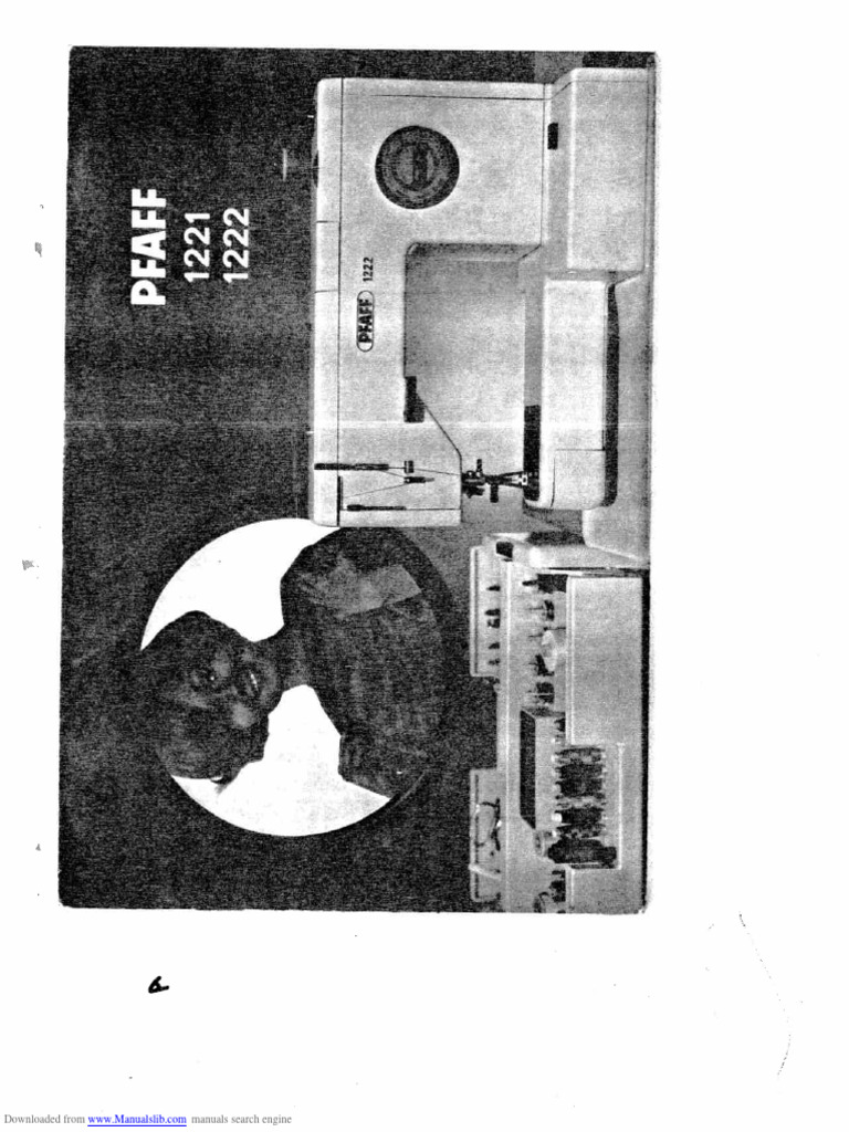 Pfaff 1221/1222 Instruction Manual | PDF | Sewing | Textiles