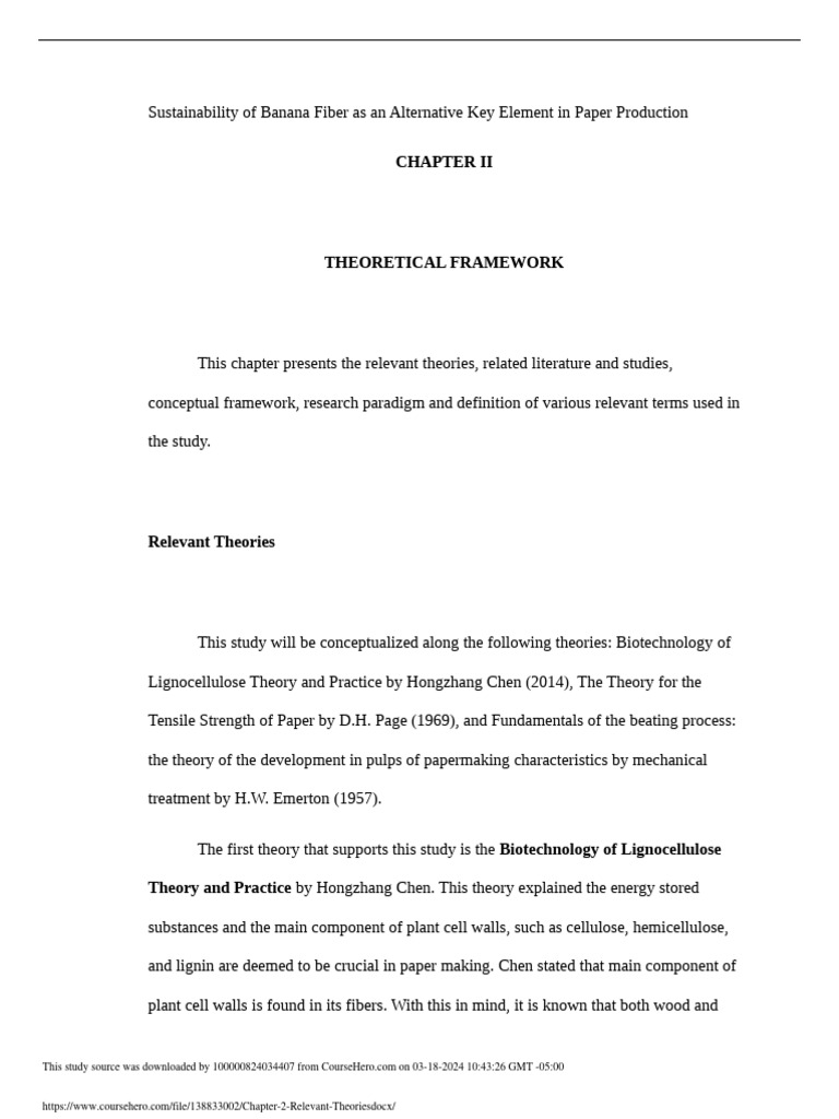 Chapter 2 Relevant Theories | PDF | Paper | Papermaking