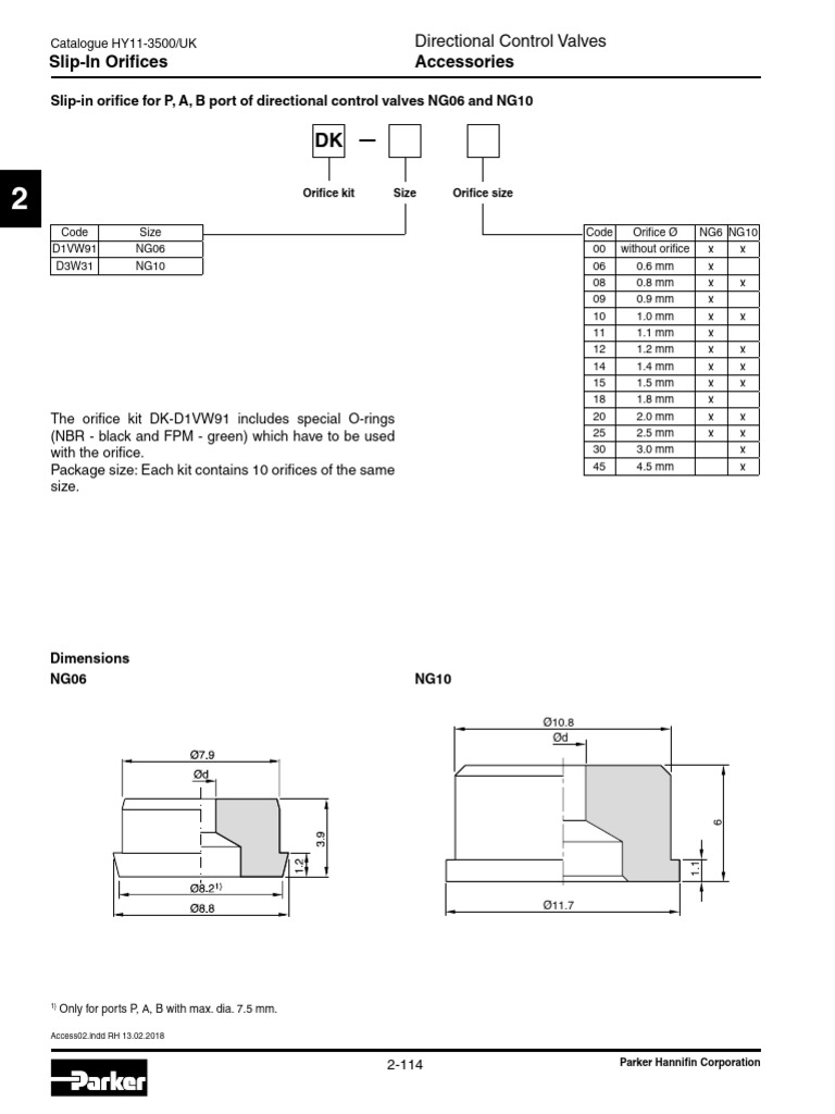 12-13 - NG6 Slip-In Orifice (Item12) | PDF
