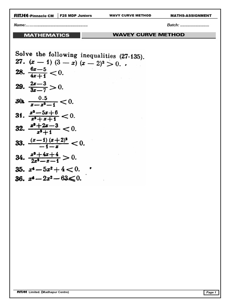 Maths-Wavy Curve Method 230505 160047 | PDF