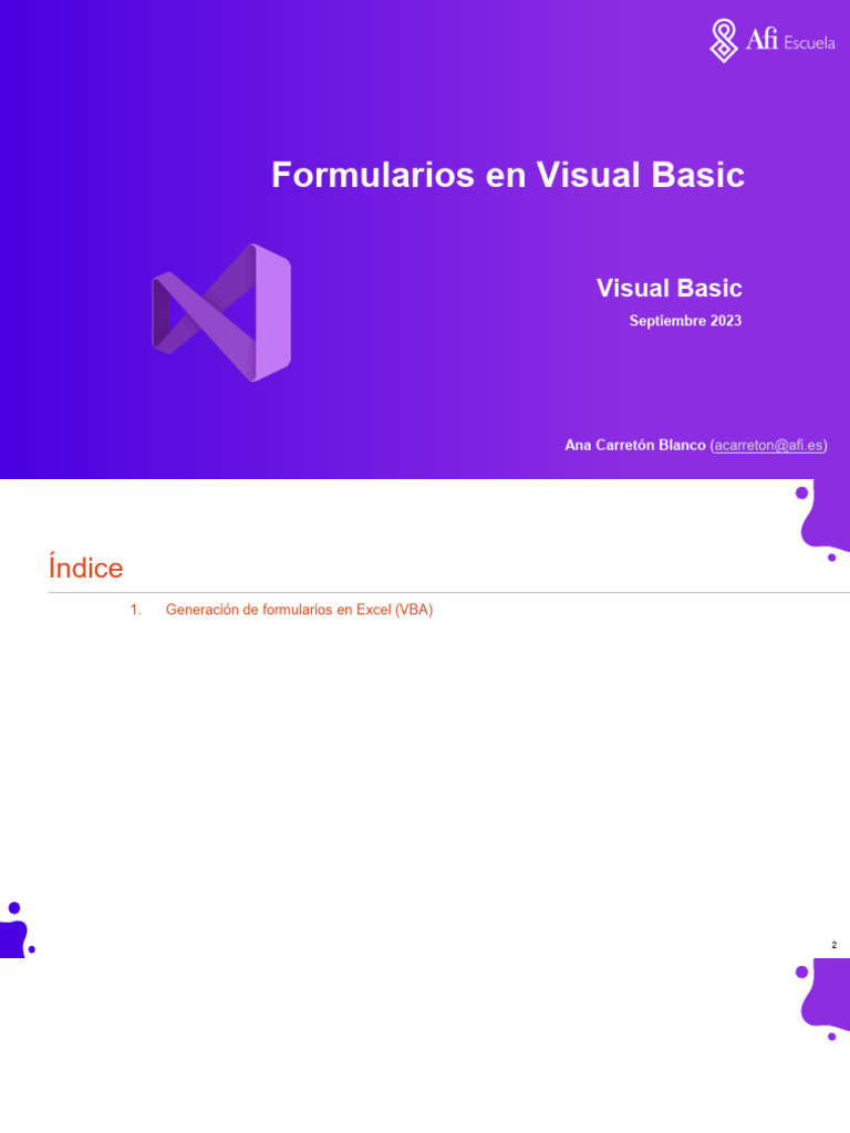 Formularios en Visual Basic | PDF | Ventana (informática) | Microsoft Excel