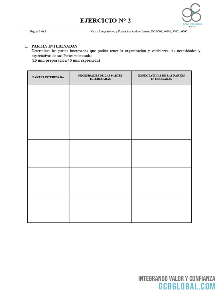 Identificación de Partes Interesadas ISO | PDF | Crecimiento personal y ...
