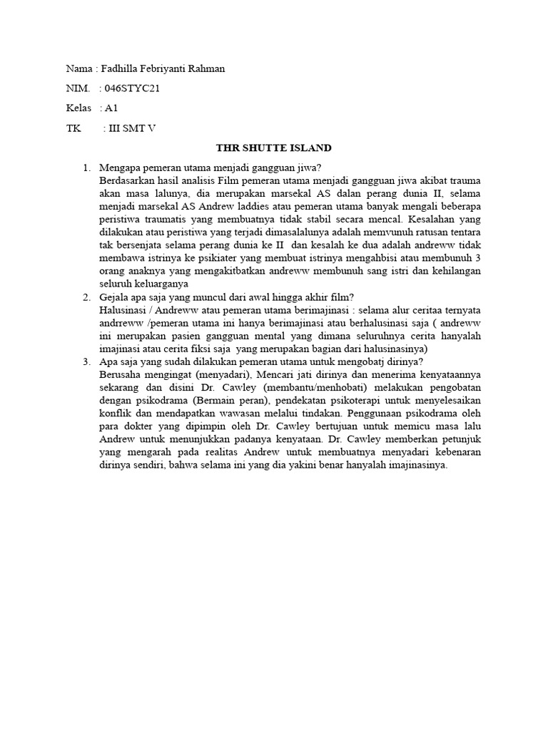 Shutter Island Dila | PDF