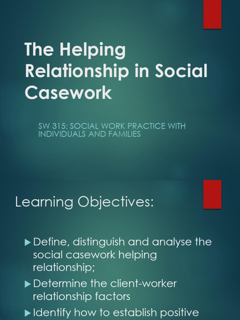 Module 3 - The Helping Relationship Part 1 | PDF | Social Work | Human ...