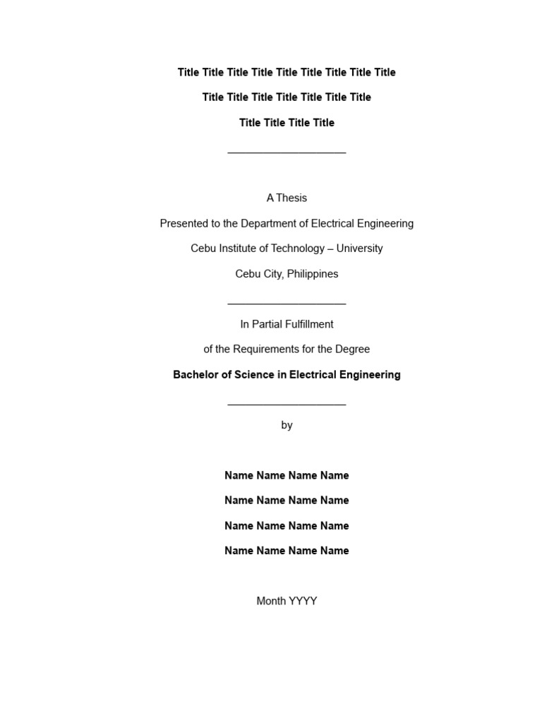 University Thesis Format - RDCO Jude - Version 1 | PDF | Methodology ...