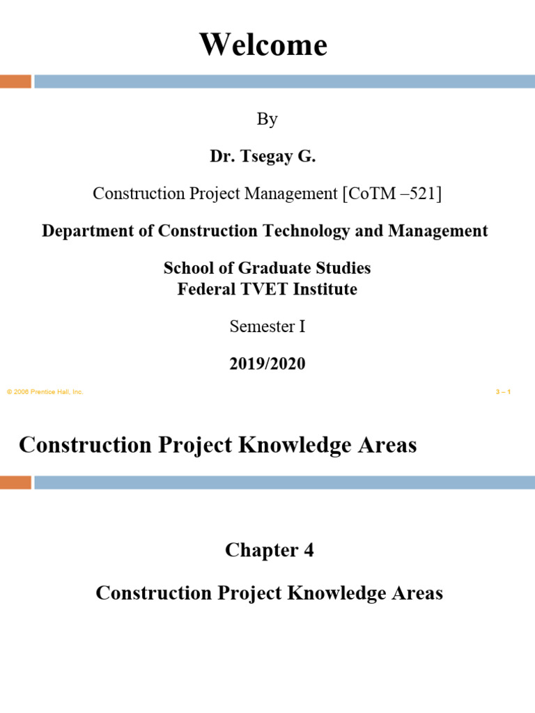 Ch4 Construction Project Knowledge Areas | PDF