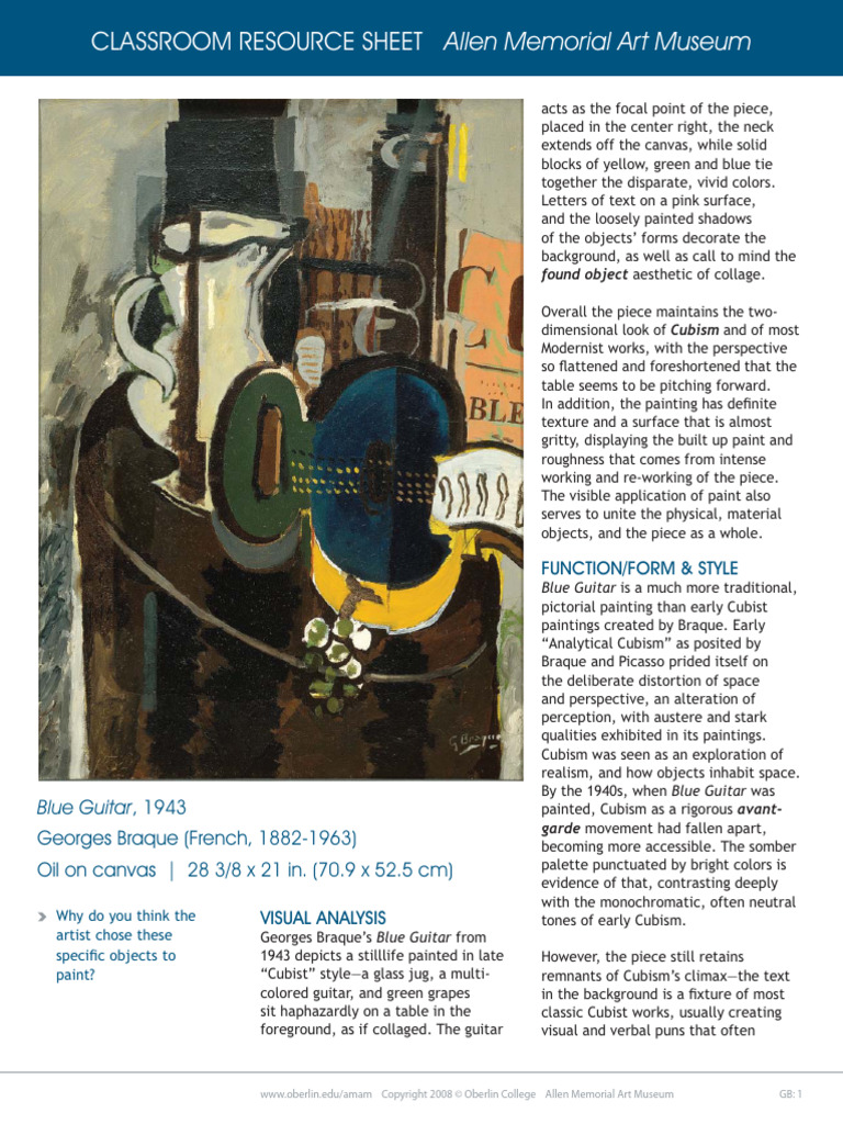 16 Braque | PDF | Cubism | Pablo Picasso