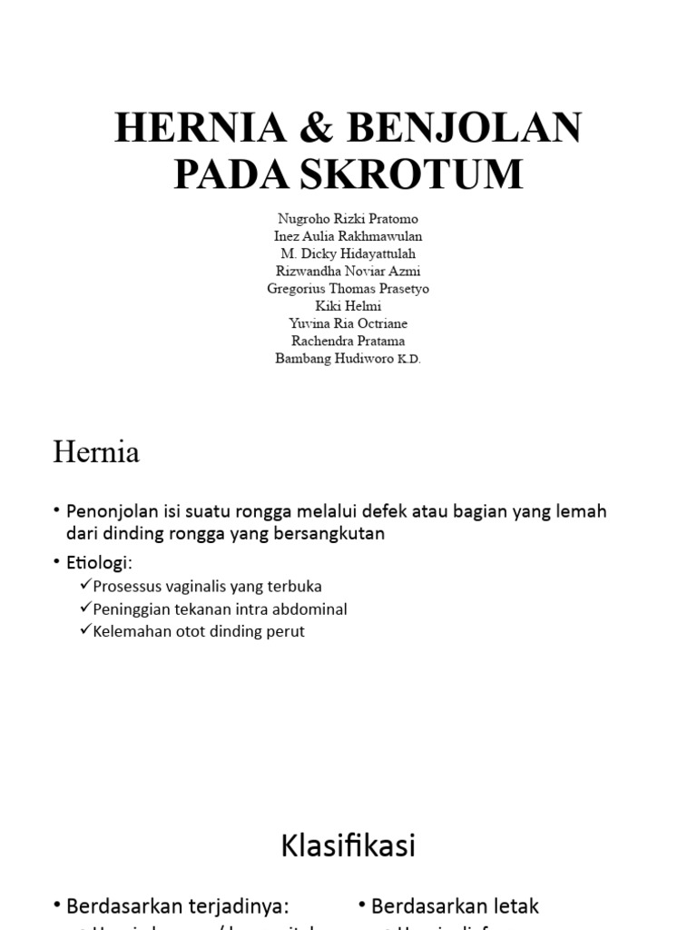 Hernia - Benjolan Pada Skrotum | PDF