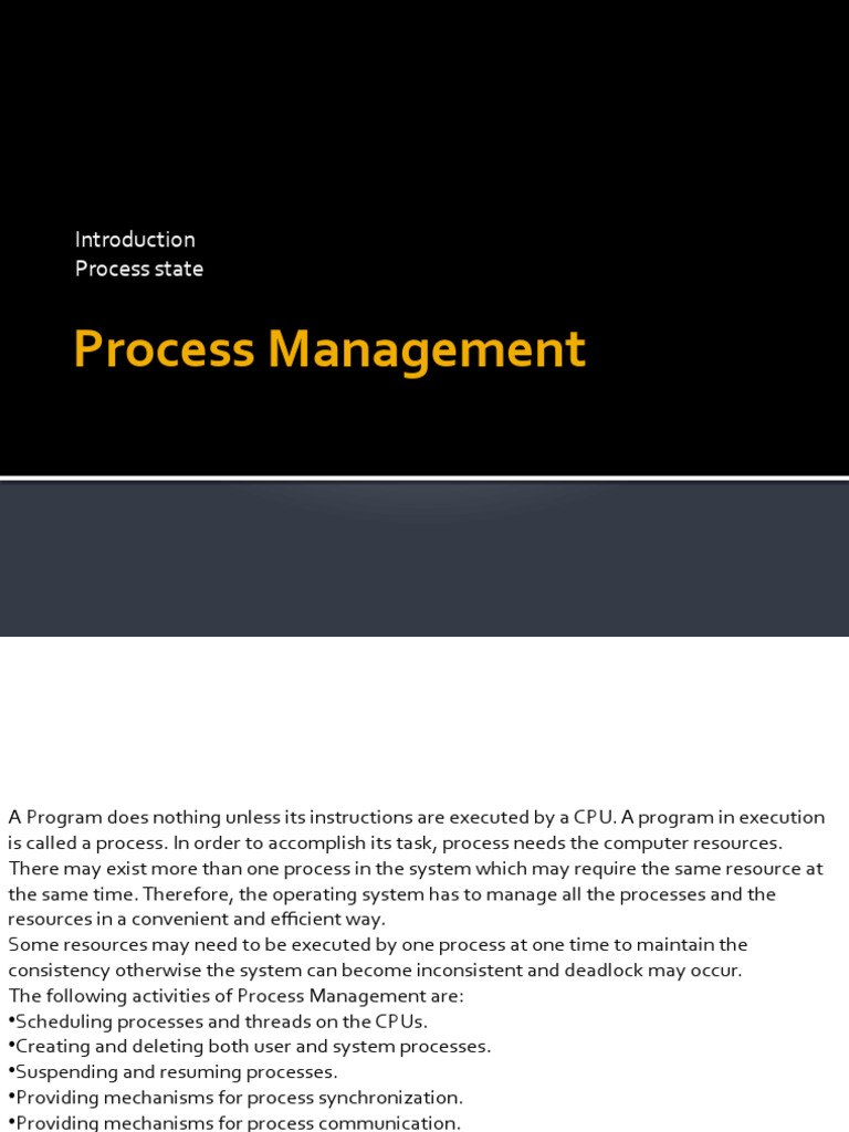 Process Management | PDF