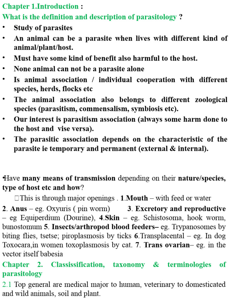 Etsays Parasitology Course DVM New 2016 | PDF | Parasitism