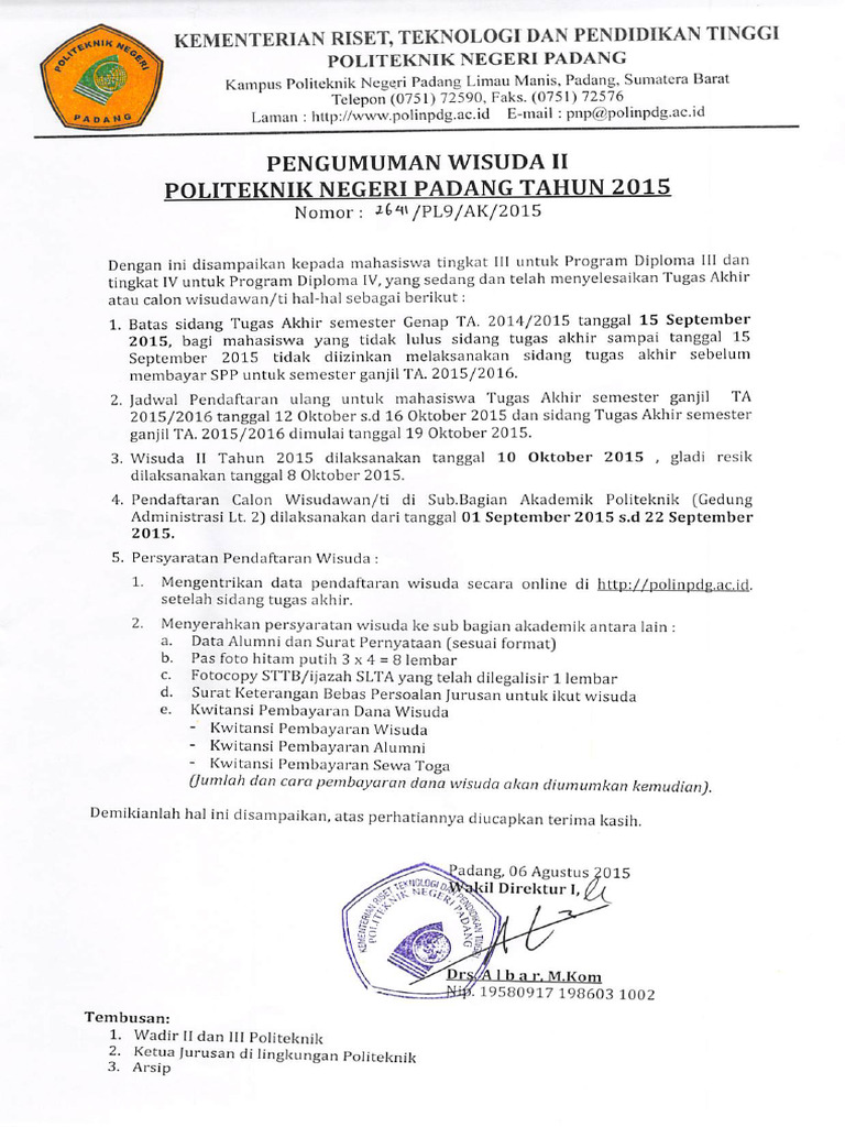 Pengumuman Wisuda 2 | PDF