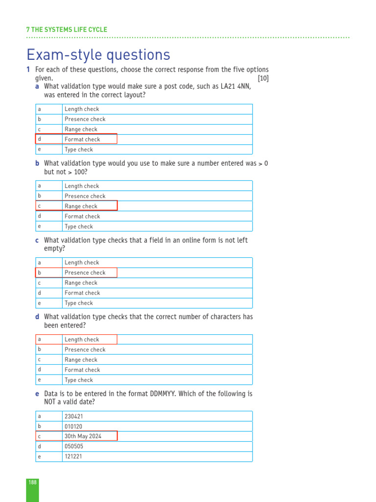 Chapter 7 Exam Style Questions | Download Free PDF | Computer Program ...