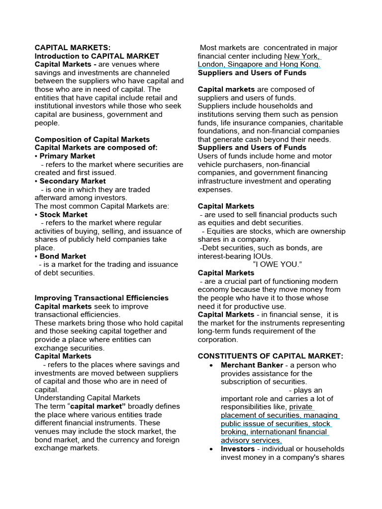 Capital Market Midterm Reviewer 1 | PDF | Financial Risk | Bond Duration