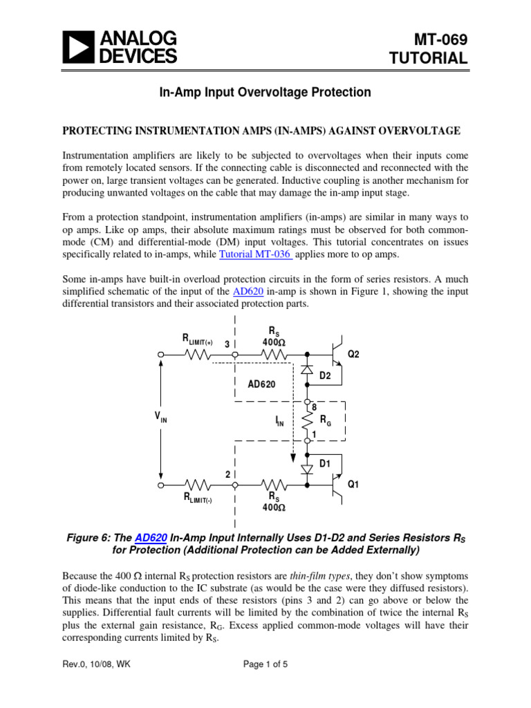 In Amp Input Overvoltage Protection | PDF | Amplifier | Operational ...
