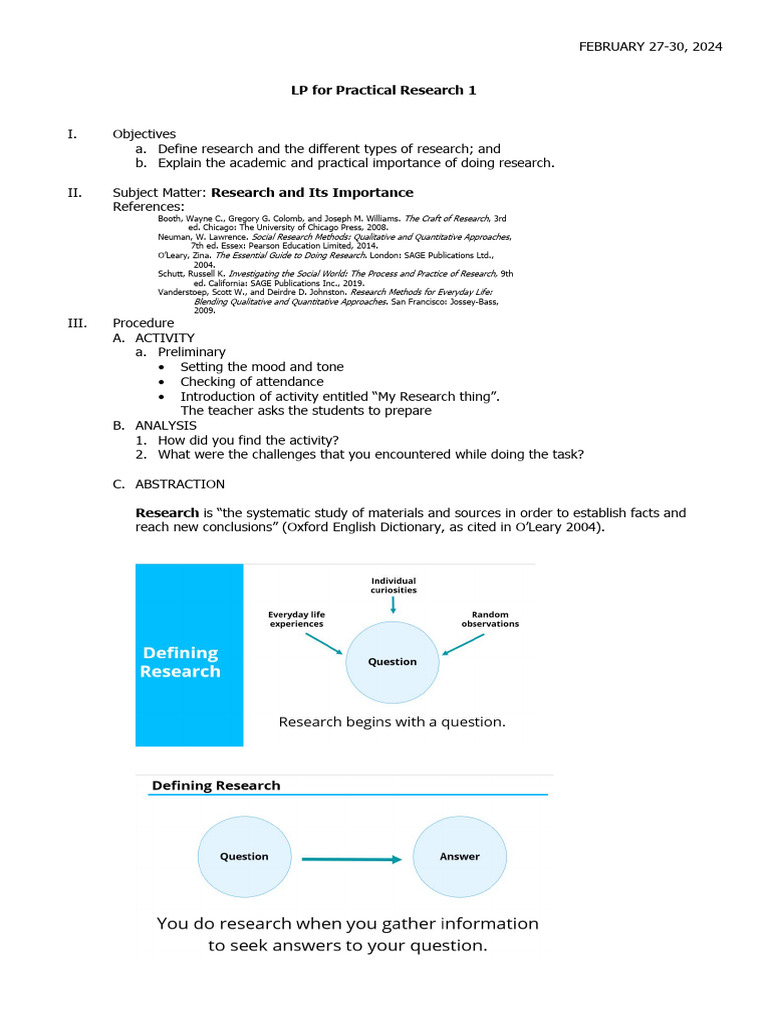 CO Lesson Plan Sample | PDF