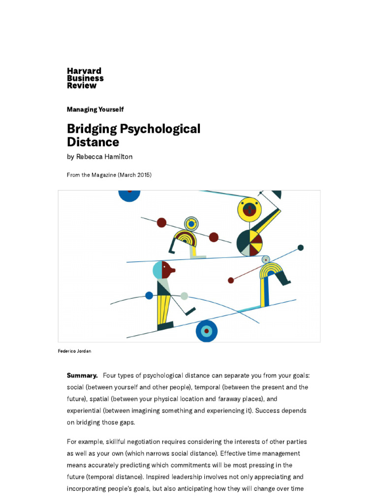 Bridging Psychological Distance for Success | PDF | Thought | Leadership