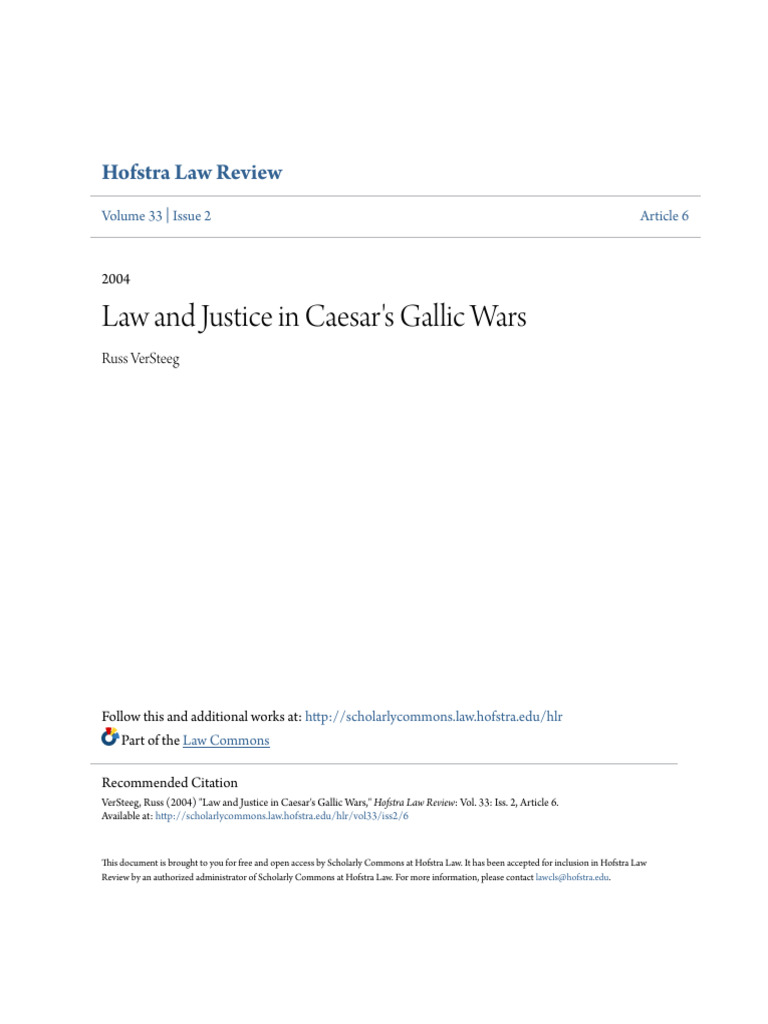 Law in Caesar's Gallic Wars | PDF | Julius Caesar | Gaul