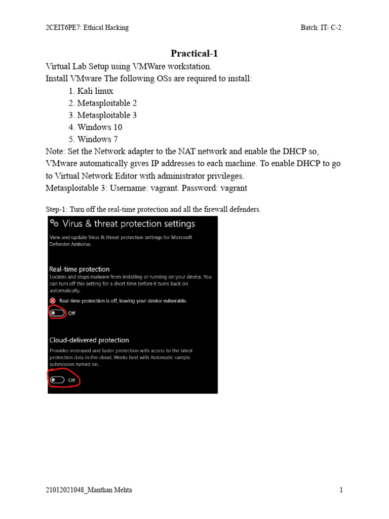 EH Practical-1 | PDF