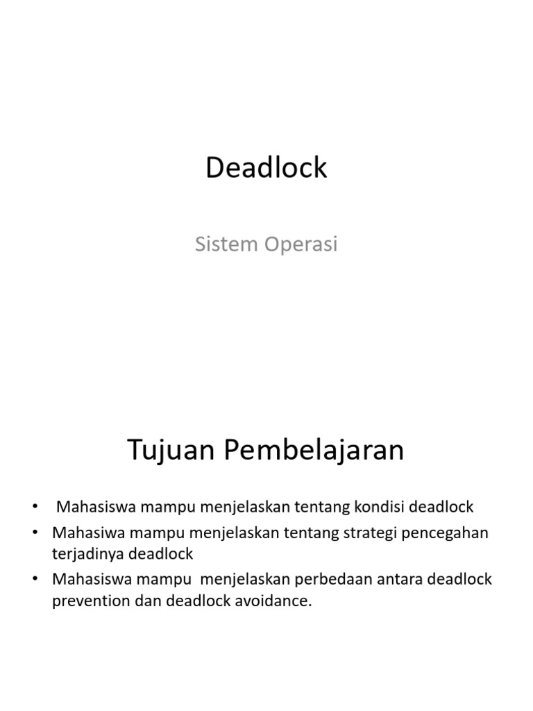 Deadlock Pdf