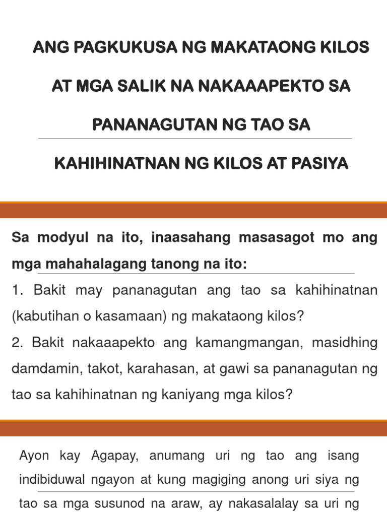 Ang Pagkukusa NG Makataong Kilos at Mga Salik Na Nakaaapekto Sa ...