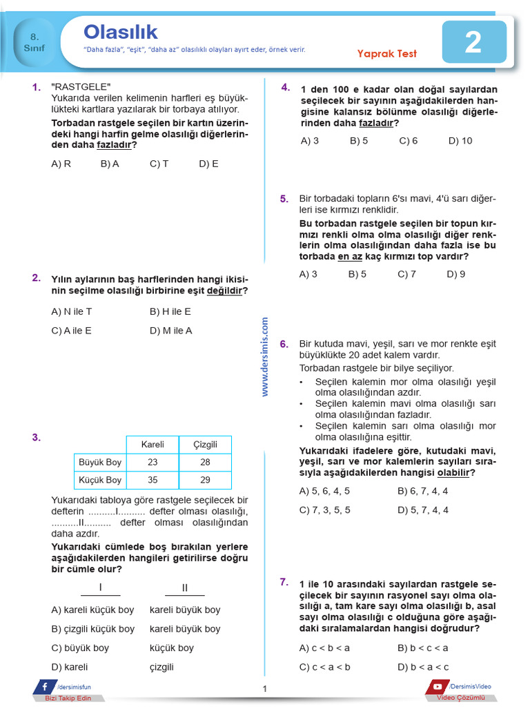 2 Olasilik 2 | PDF