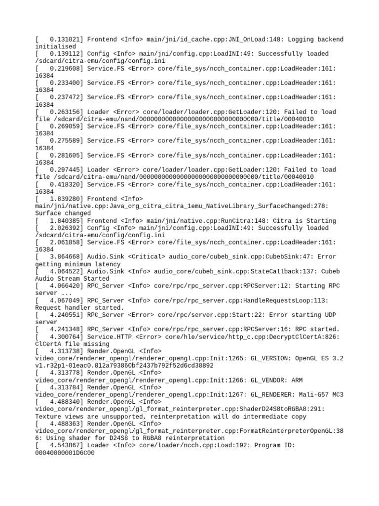 Citra Log | Download Free PDF | Computer Science | Software