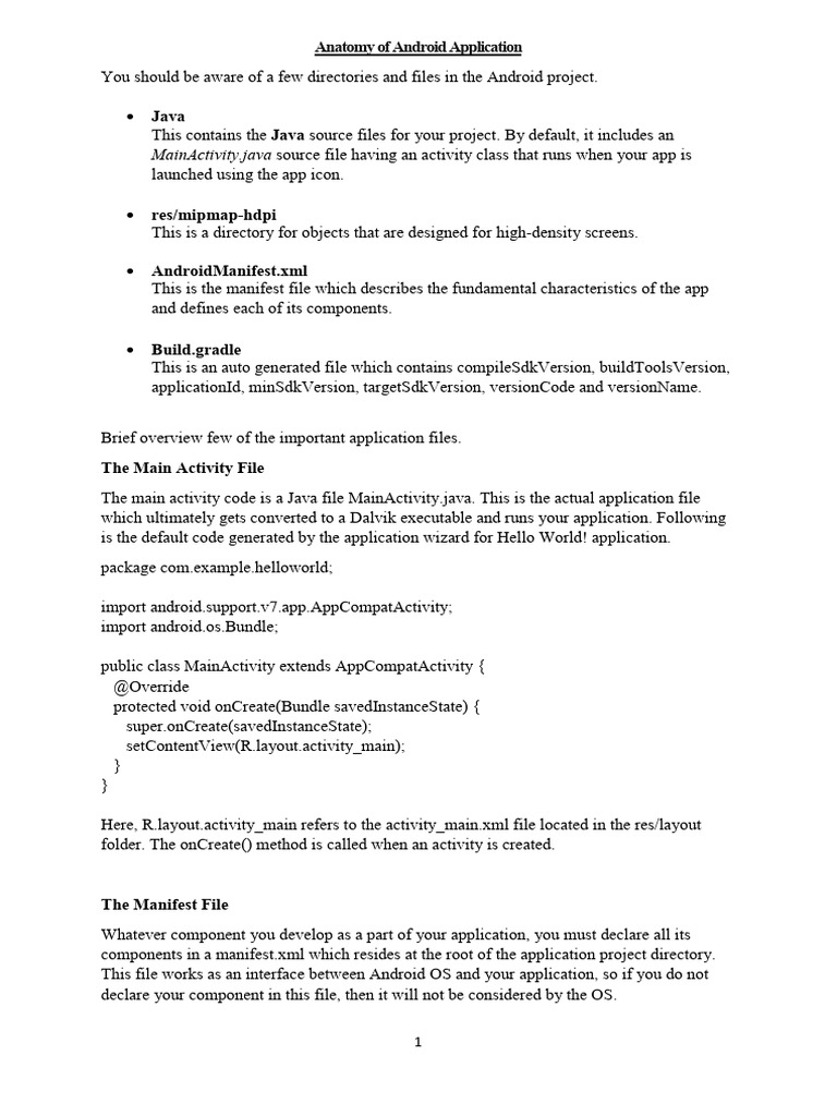 Android App Structure Guide | PDF | Graphical User Interfaces | Android (Operating System)