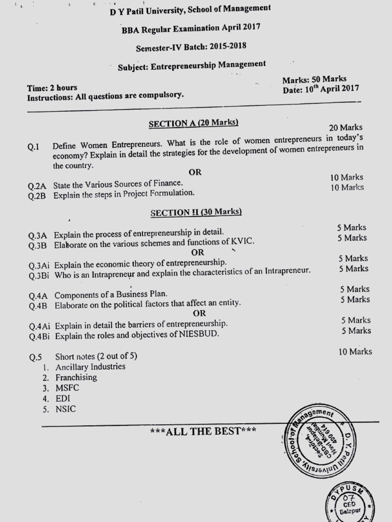 Sem-4 Question Papers | PDF