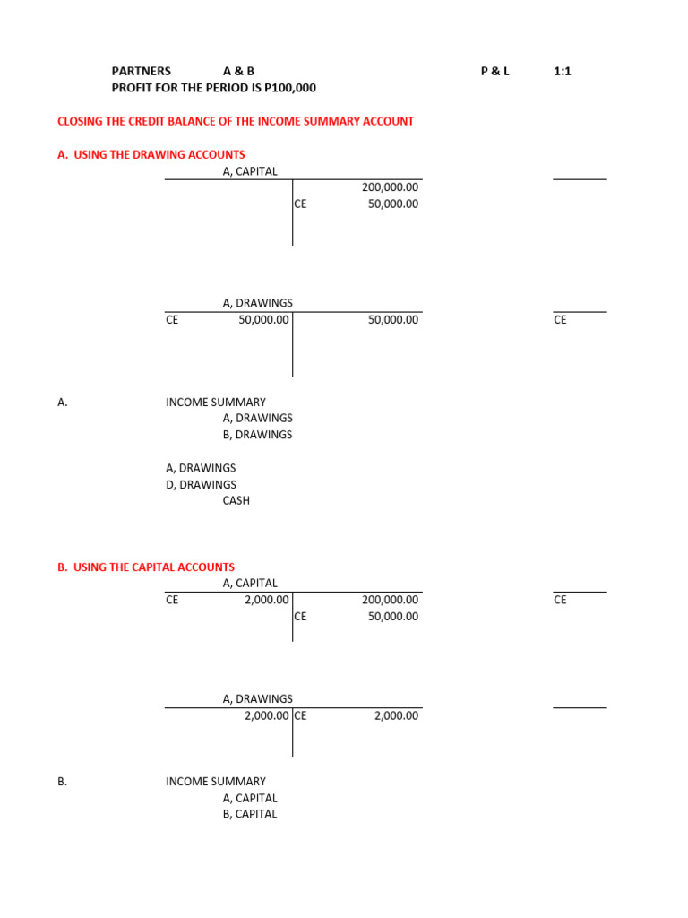 Lecture Partnership Operations Including Average Capital | PDF ...