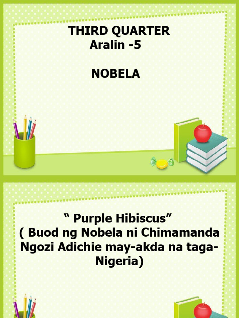 2021-2022 Week 6 Third Quarter Nobela | PDF