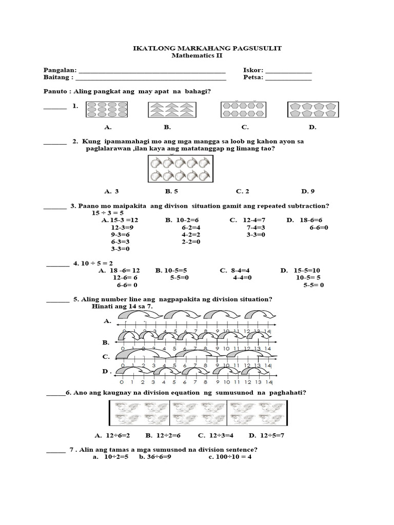 Quarter 3 PT - Mathematics 2 | PDF