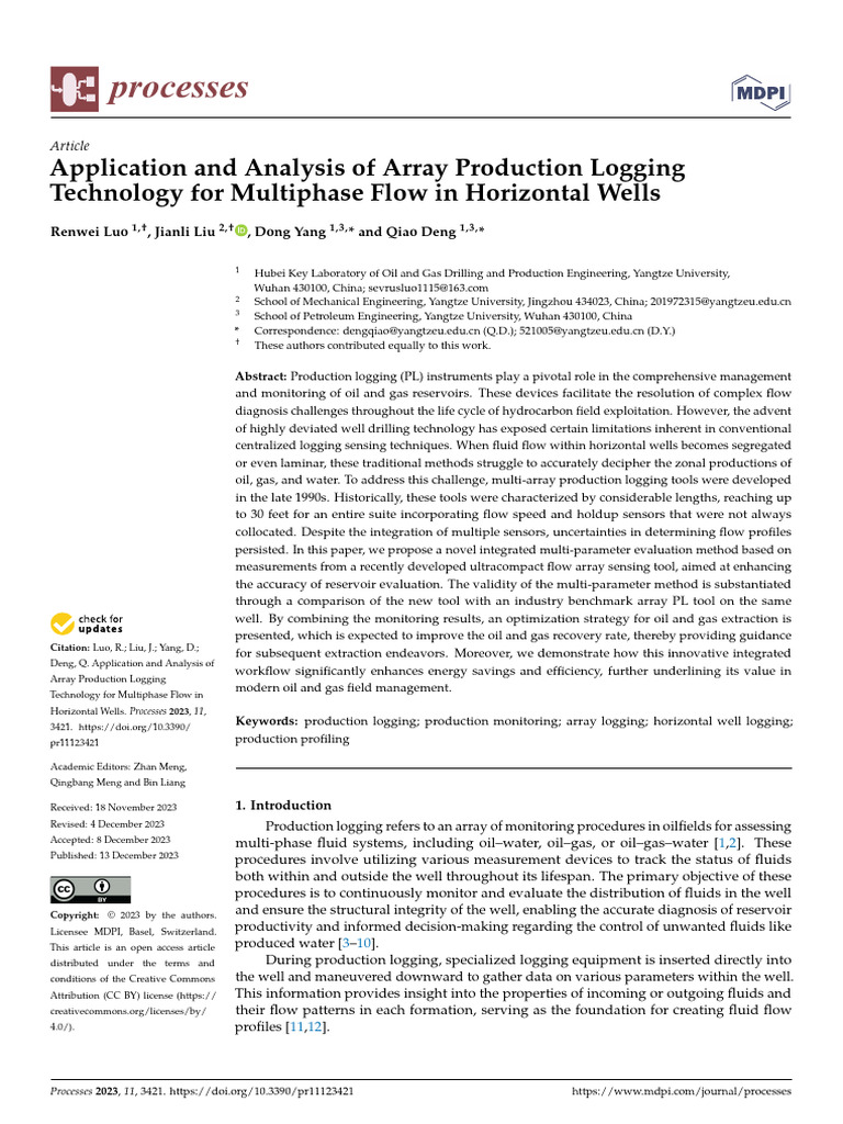Application and Analysis of Array Production Logging Technology For Multiphase Flow in ...