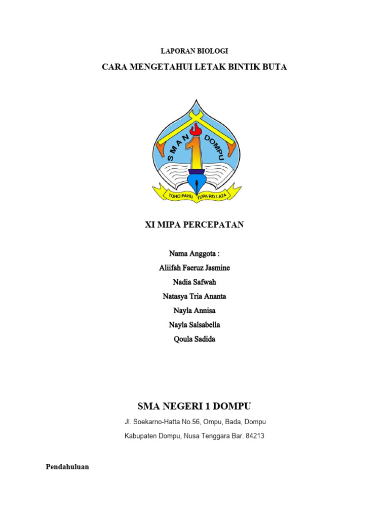Mengetahui Letak Bintik Buta Mata | PDF
