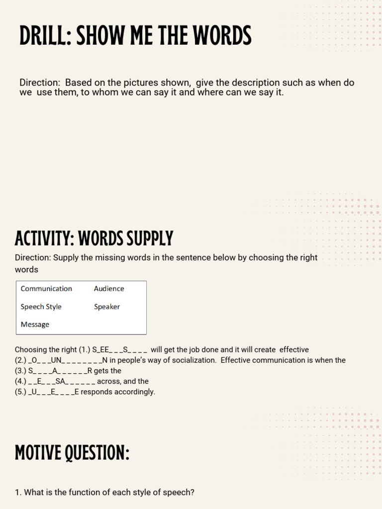 Understanding Speech Styles and Usage | PDF | Career & Growth