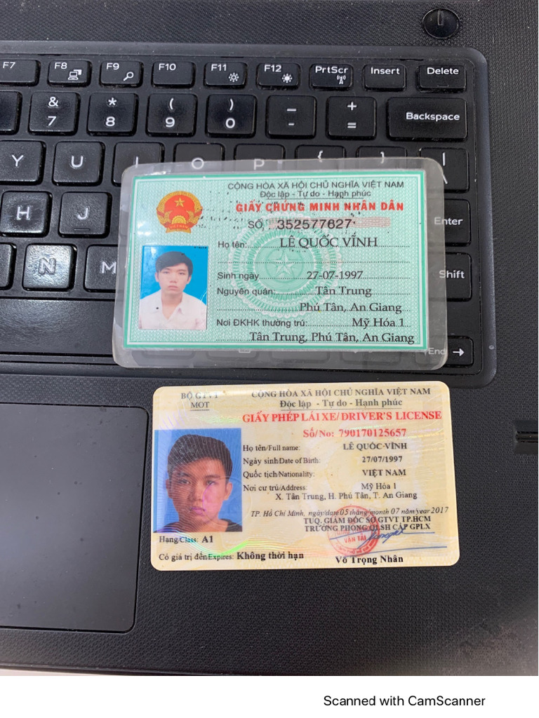 - LÊ QUỐC VĨNH - CMND + BLX | PDF