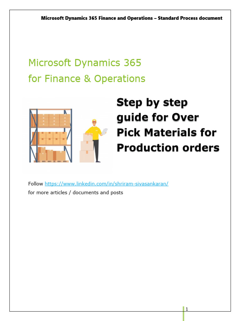 Warehouse Over-Picking Guide | PDF | Warehouse | Menu (Computing)