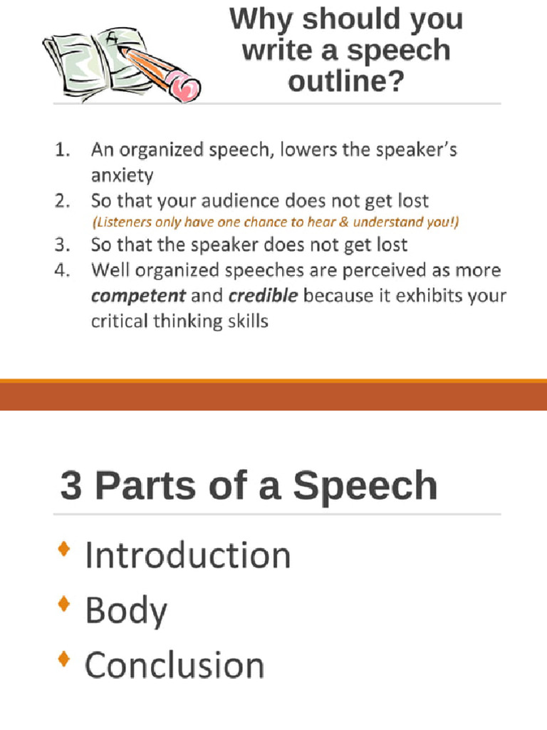 Outlining and Organizing Speech | PDF