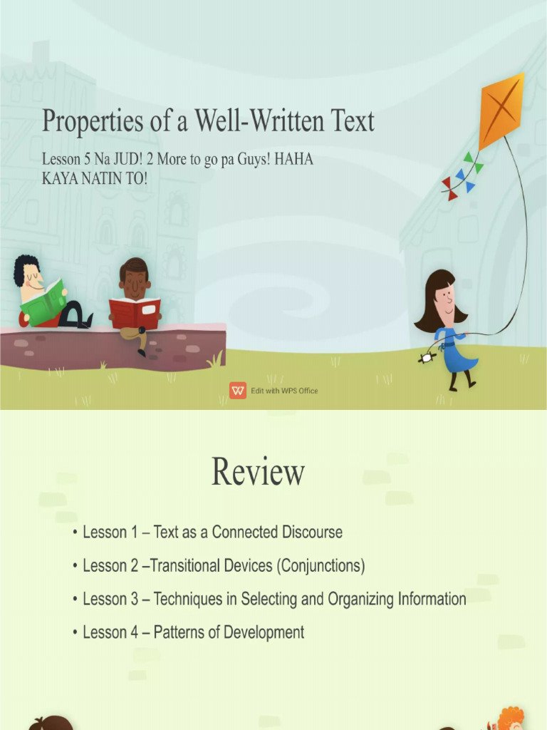 Properties of Well-Written Text | PDF
