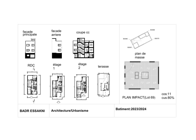Plans architecturaux et dimensions 2023 | PDF