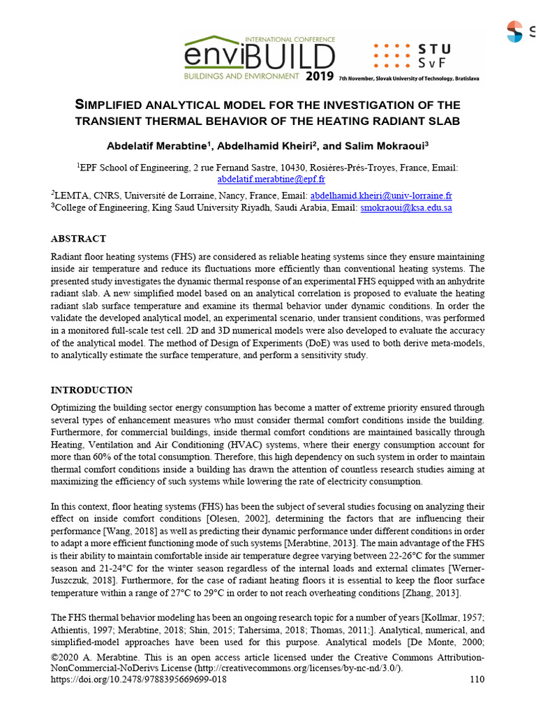Implified Analytical Model For The Investigation of The Transient ...
