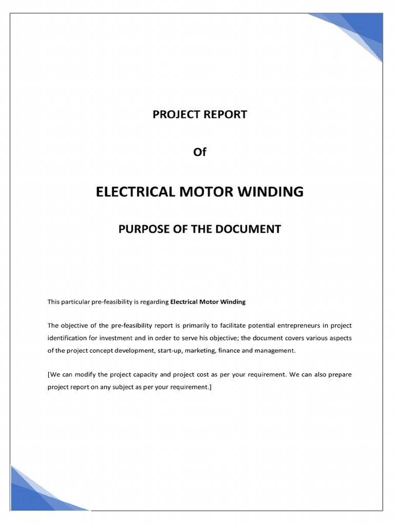 Electrical Motor Winding report | PDF