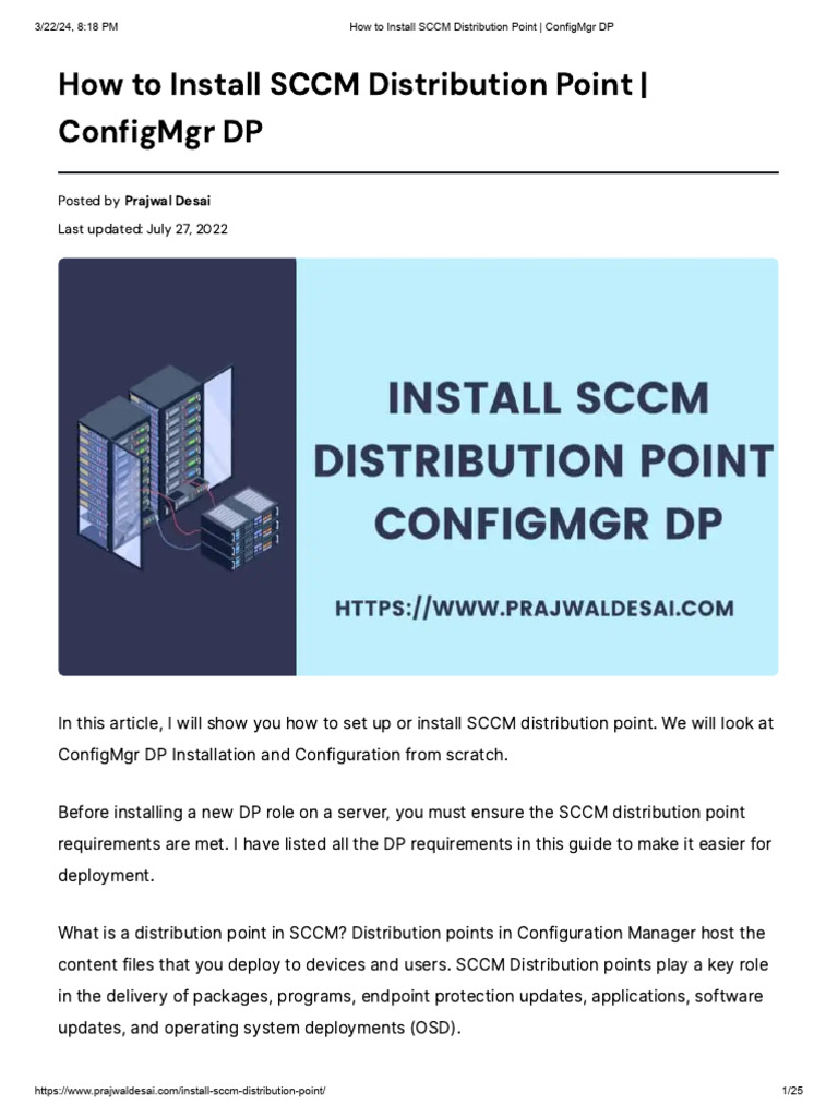 Installing SCCM Distribution Points Guide | PDF | Microsoft Windows ...