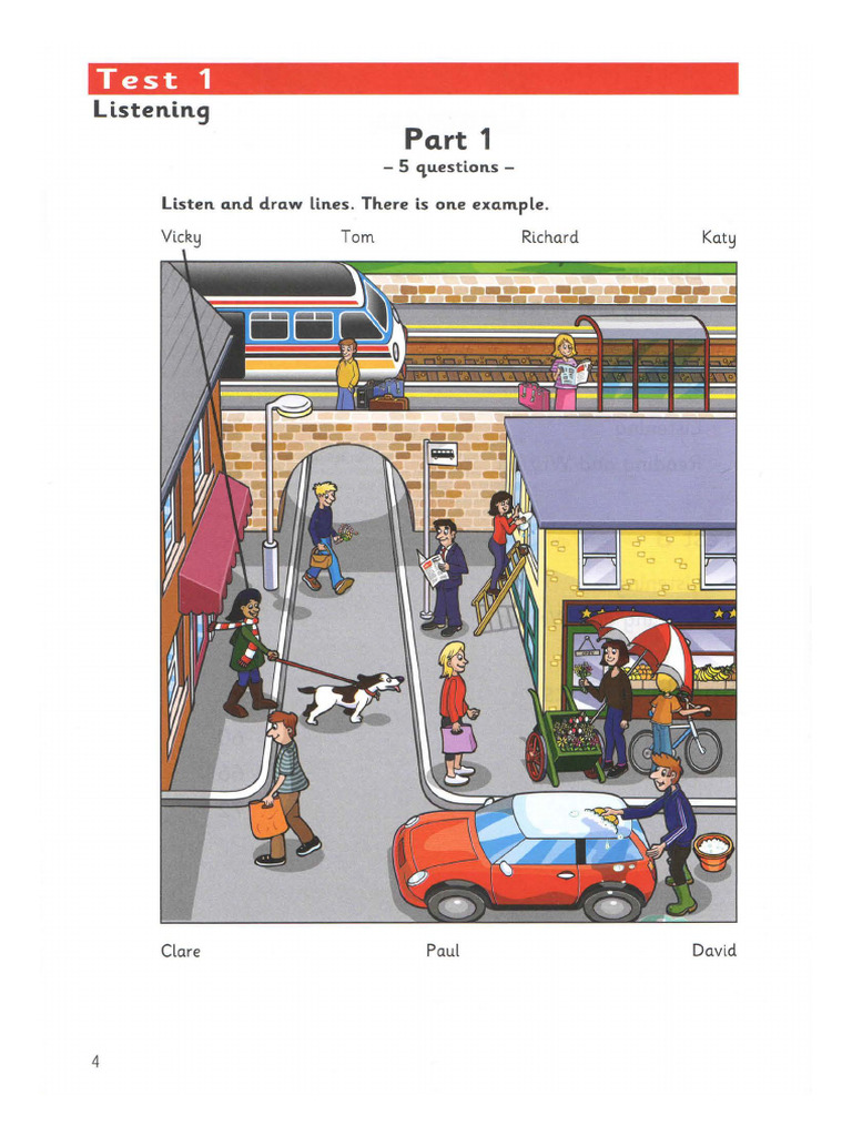 Flyers Test 1 - Listen-Read-Write | PDF