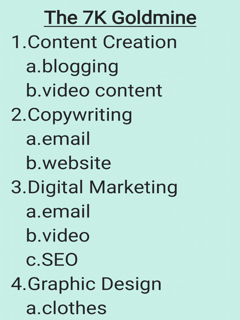 The 7k Goldmine Stack | PDF