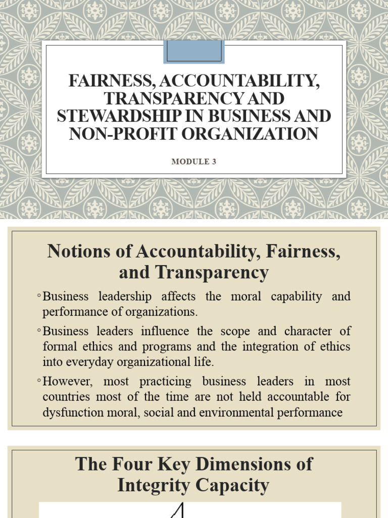 Bus. Ethics Module 3 | PDF | Accountability | Leadership