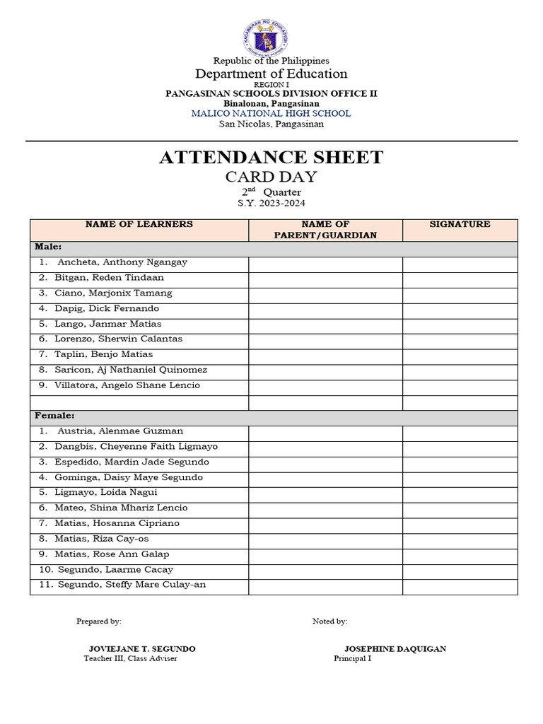 Attendance | PDF